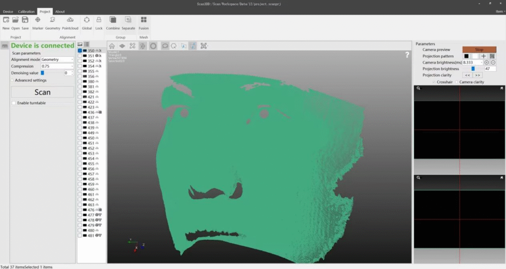 3D Scanning Application:How an Exciting 0.05mm Infrared 3D Face Scanner ...